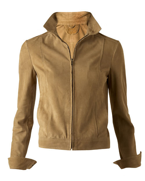 Geaca din piele intoarsa, Mango - Elle.ro