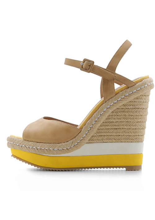 Sandale din piele, cu platforma din rafie, Aldo - Elle.ro